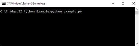 language python windows command line phidgets support