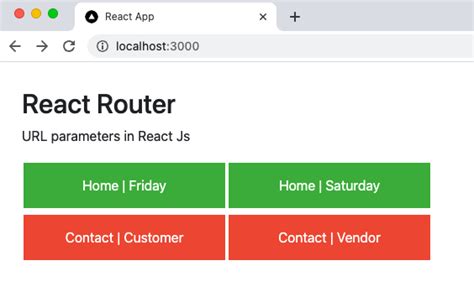 how to access url parameters in react js