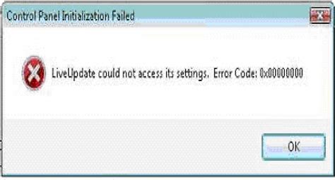live update error code 0x00000000