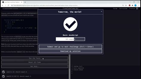 basic javascript 101 111 replace loops using recursion