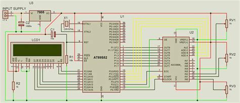 interfacing adc0808 with 8051 microcontroller tutorial with circuit