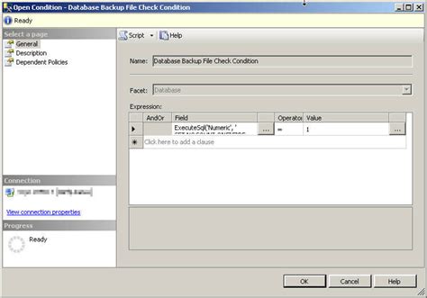 validate sql server backups exist with policy based management