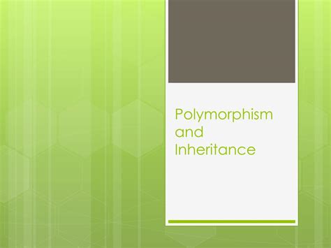 ppt polymorphism and inheritance powerpoint presentation free