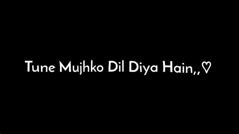 Tu Hi Haqeeqat💔🥀 Cover Shoddo Khan🌸 Lyrics Video Black Screen