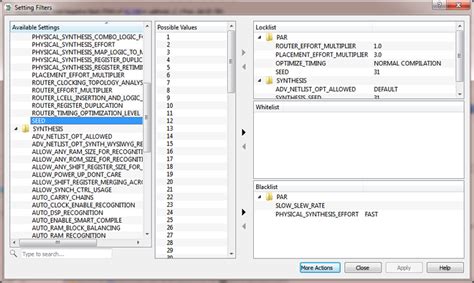 setting filters intime 2023 2