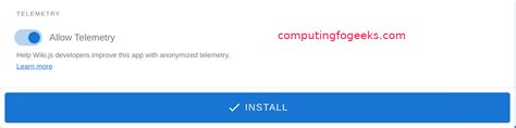 how to install wiki js on centos 8 computingforgeeks