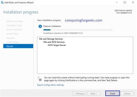 install and configure iscsi target on windows server 2019