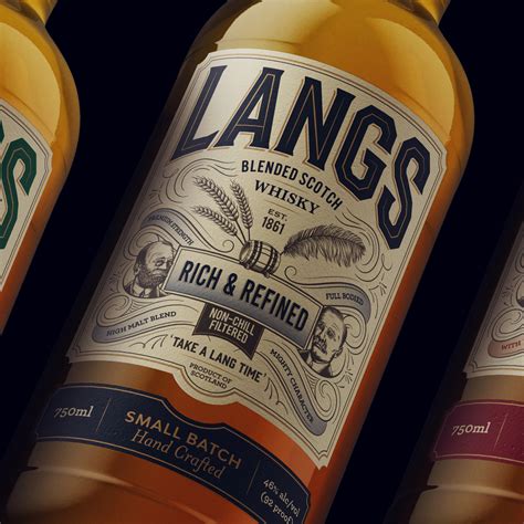 Langs Blended Scotch Whisky Rebrand By Fun Agency World Brand Design