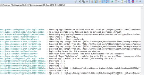 spring boot spring jdbc h2 database example