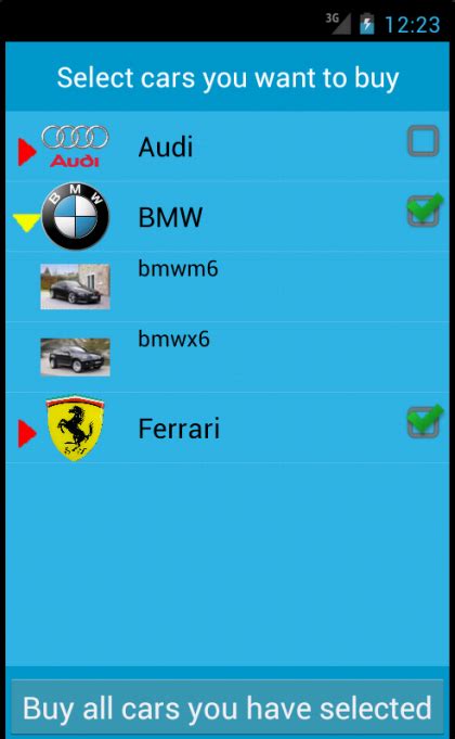 how to create custom expandablelistview in android