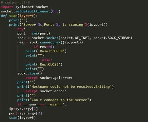 python如何实现端口扫描 编程语言 亿速云