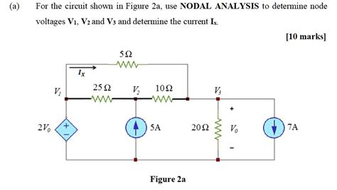 Solved A For The Circuit Shown In Figure 2a Use Nodal Analysis To