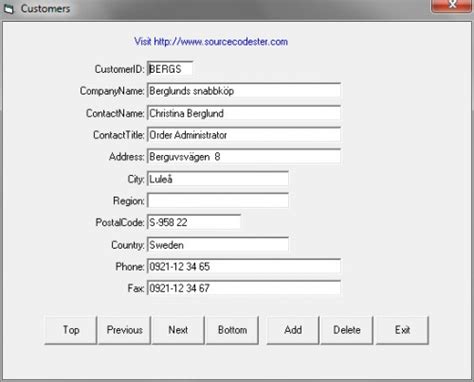 simple example of connecting database using data
