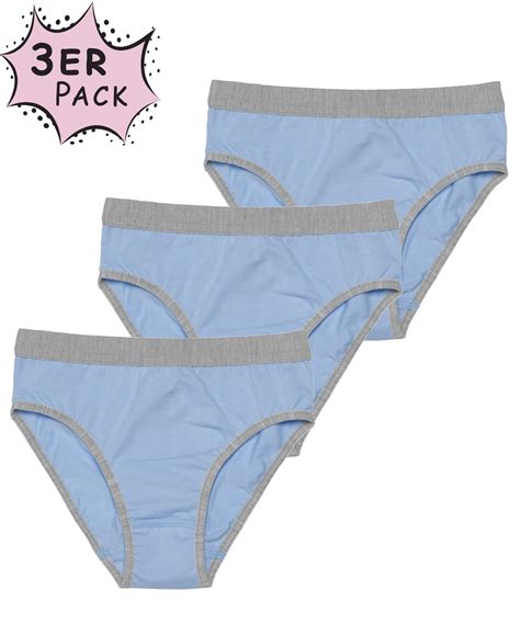 Mädchen Slip 3er Pack Baumwolle Elasthan – Haasis Bodywear