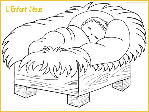 Coloriage Lenfant Jésus Dessin Gratuit à Imprimer
