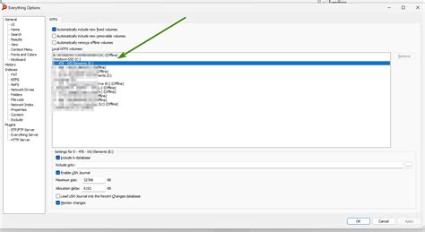 Why Is The Remove Button Greyed Out When E Is Selected Voidtools