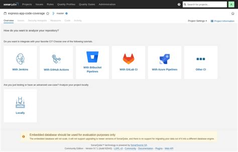 implementing sonarqube code coverage in a simple javascript application