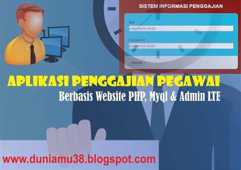 aplikasi sistem penggajian karyawan berbasis web php mysql admin lte