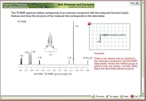 Oneclass The 1h Nmr Spectrum Below Corresponds To An Unknown Compound
