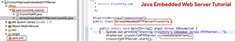 embedded web server tutorial how to start embedded jersey server