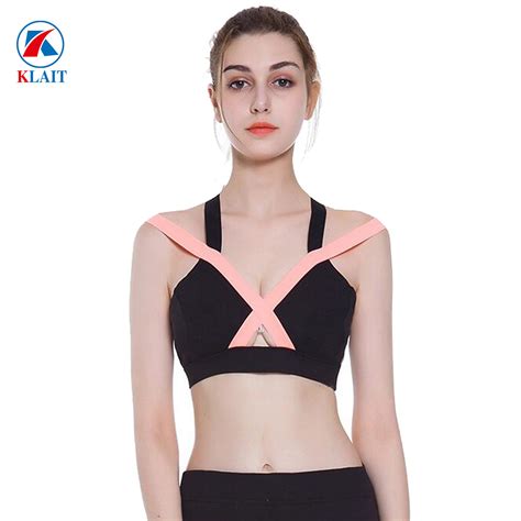 Women′s Sports Bra Criss Cross Racerback High Impact Yoga Running