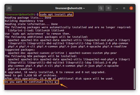 set up lamp linux apache mysql php stack on ubuntu 20