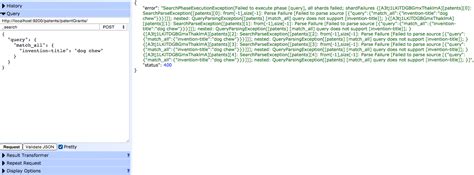 why is my very simple elasticsearch query failing