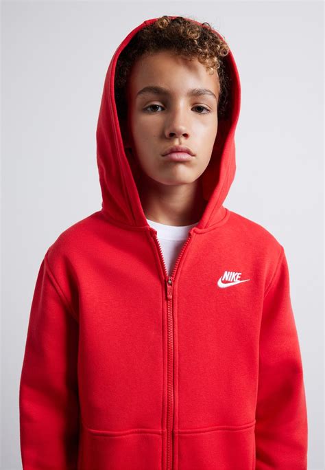 Nike Sportswear Club Unisex Zip Up Sweatshirt University Red Red