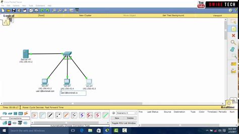 01 cisco packet tracer dns ftp mail dhcp youtube