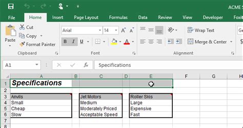 how to center text across multiple cells in excel