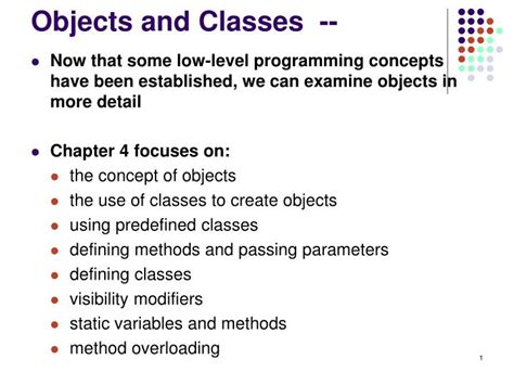ppt objects and classes powerpoint presentation free download
