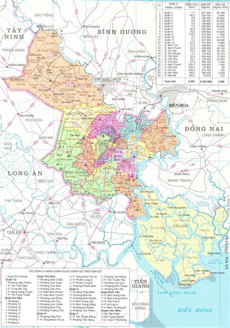 Bản đồ Tp Hồ Chí Minh đầy đủ Cập Nhật Mới Nhất 2024