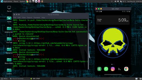 how to mirror android screen on kali linux