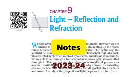 Class 10 Physics Light Reflection And Refraction Notes Cbse Guidance