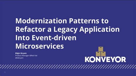 modernization patterns to refactor a legacy application into event