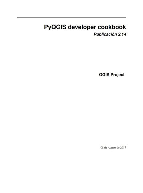 estadísticas del pdf pyqgis developer cookbook