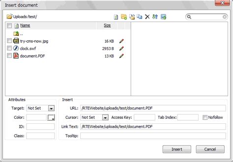 screenshots of rich text editor