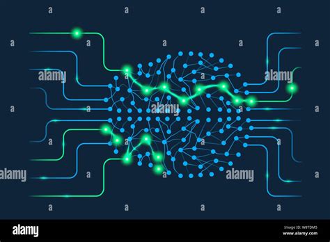 Artificial Intelligence Design Concept With Neural Network Like A Human