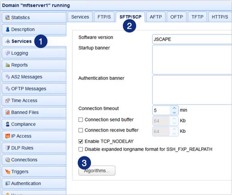 setting sftp algorithms on your sftp server jscape by redwood