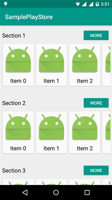 android how to use nested recyclerview to get intended design