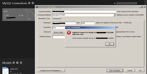 failed to connect to mysql at with user root cannot
