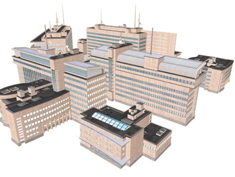 office buildings set v1 0 game assets for unity and