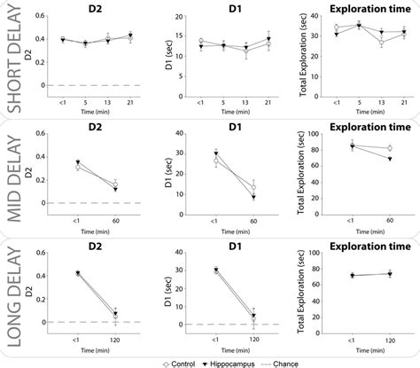 object recognition graphs showing the performance of rats