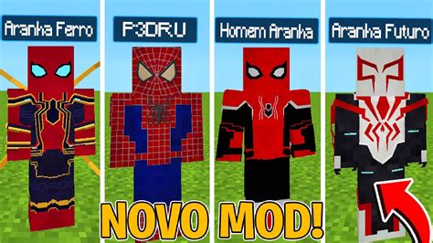 Novo Mod Do Homem Aranha No Minecraft ‹‹ P3dru ›› Youtube