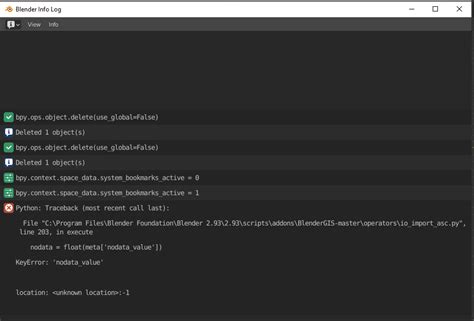 python traceback most recent call last blendergis blender stack