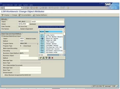 creating a lsmw using standard batch or direct input recording abap