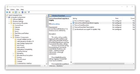 set up powershell script block logging for added security