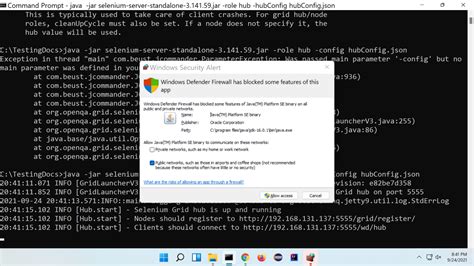 fix connection refused error selenium tests on docker