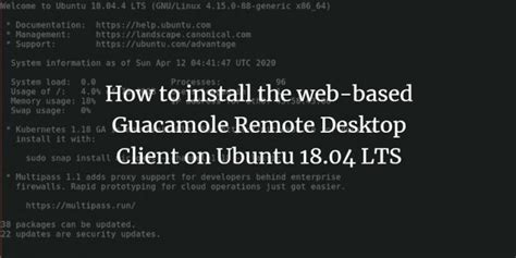 how to install the web based guacamole remote desktop client on ubuntu