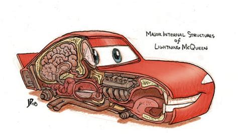 the major internal structures of lightning mcqueen